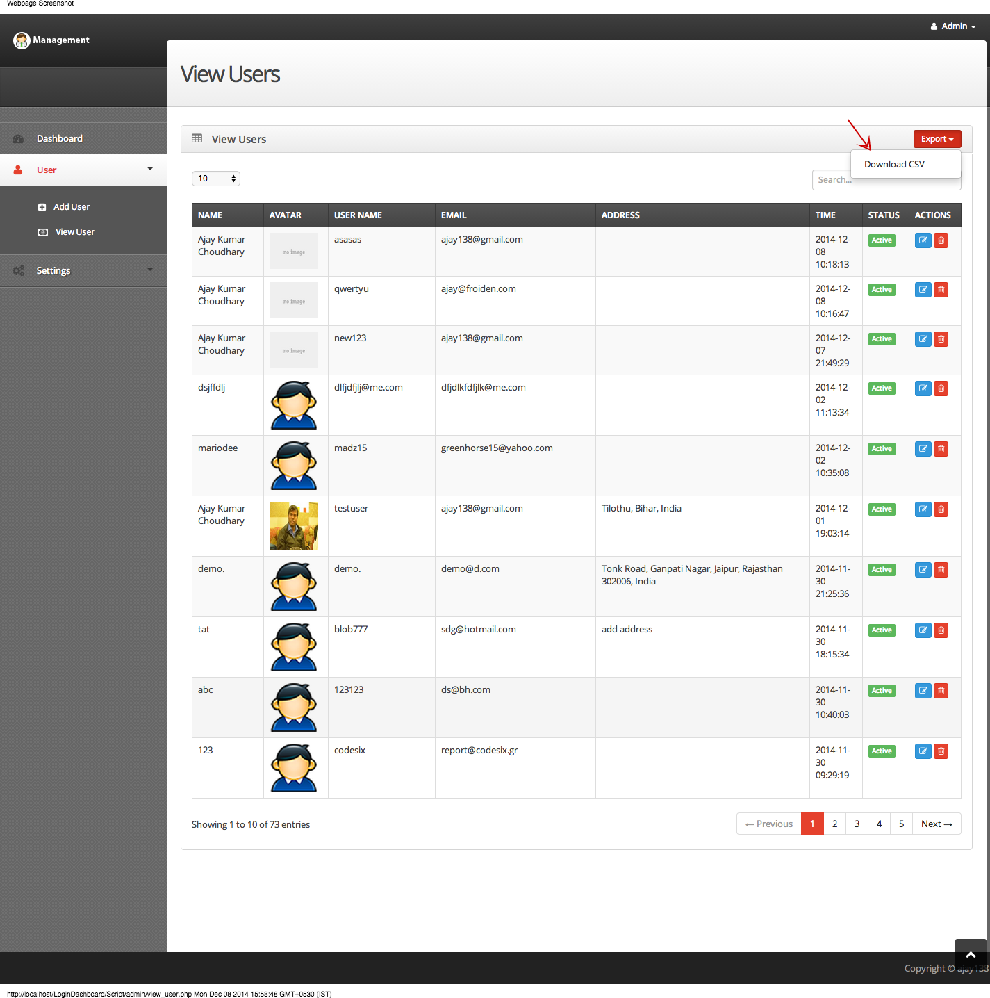 User Login Register and User Management by ajay138 | CodeCanyon